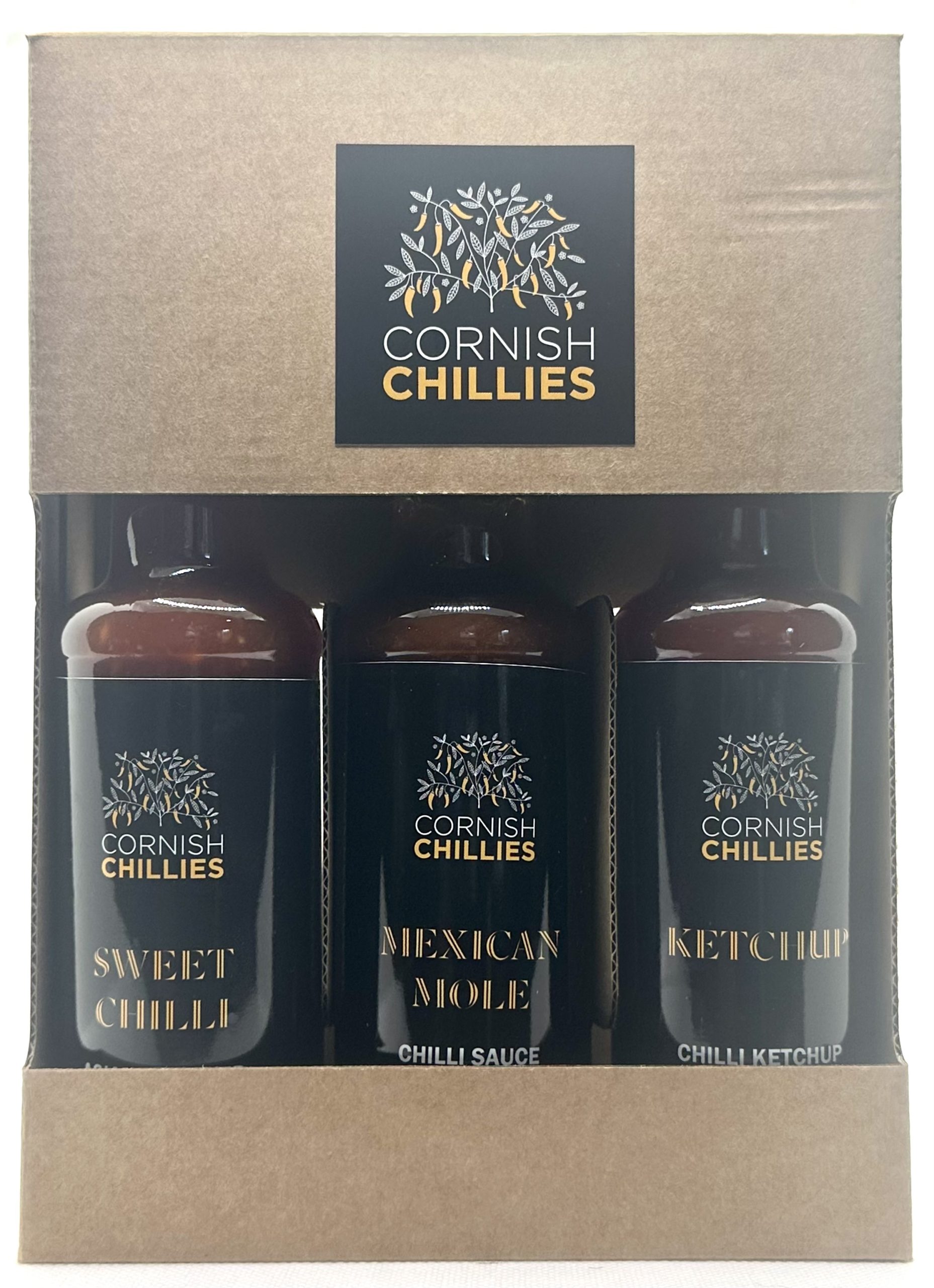 3 Sauce Gift Pack – Mild & Medium Mix - Cornish Chillies